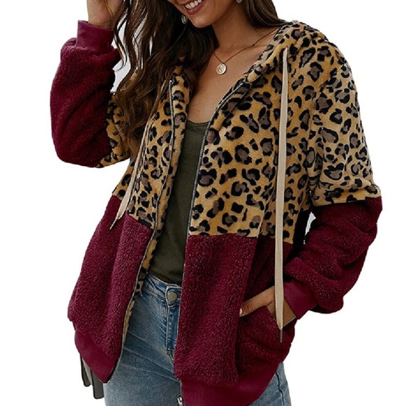 miichx0o | Jackets & Coats | Nwt Leopard Print Teddy Coat | Poshmark